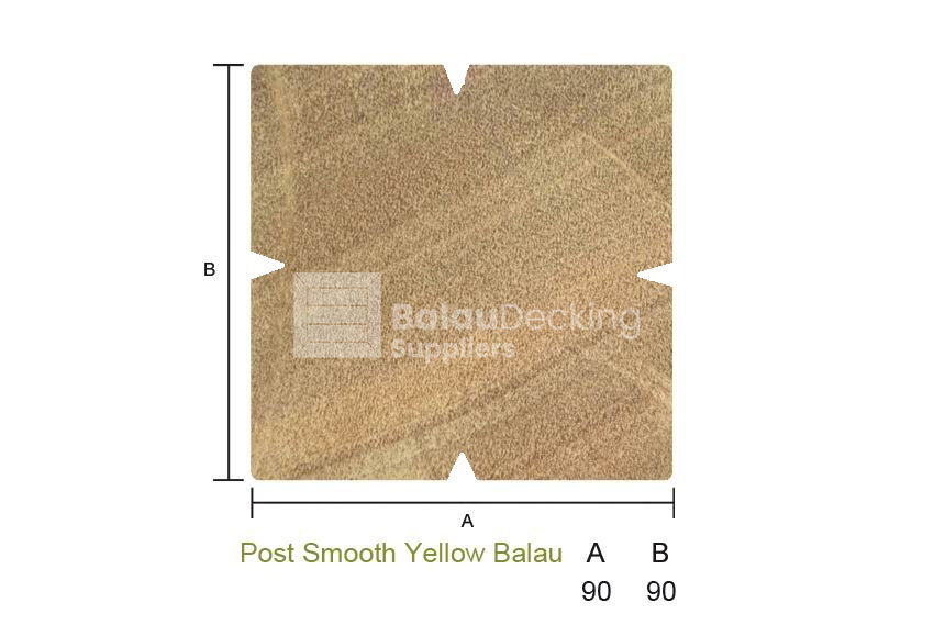 Yellow Balau Post Smooth | Yellow Balau Decking Supplier