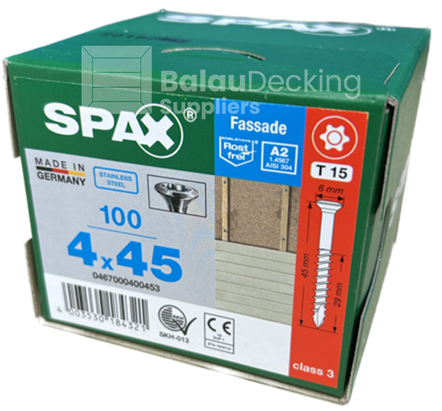 Spax Stainless BOX Facade Screw - Southgate Timber